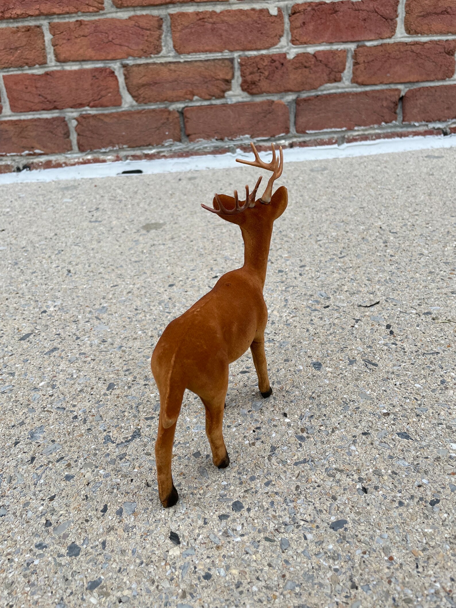 Rare Vintage 1940s Flocked Deer Figure, Buck, Stag With Antlers - Etsy