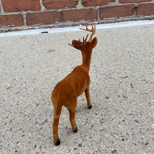 Rare Vintage 1940s Flocked Deer Figure, Buck, Stag With Antlers - Etsy