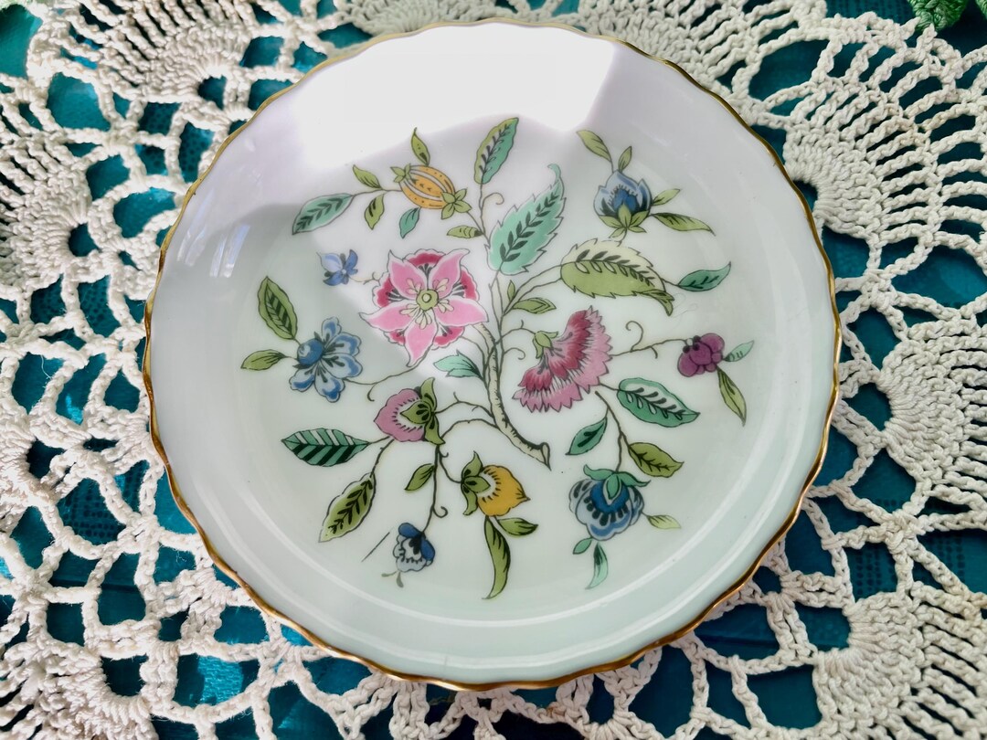 Minton Haddon Hall Butter Dish; Trinkets, Jewelry, Tea Bags, Spoon Dish ...