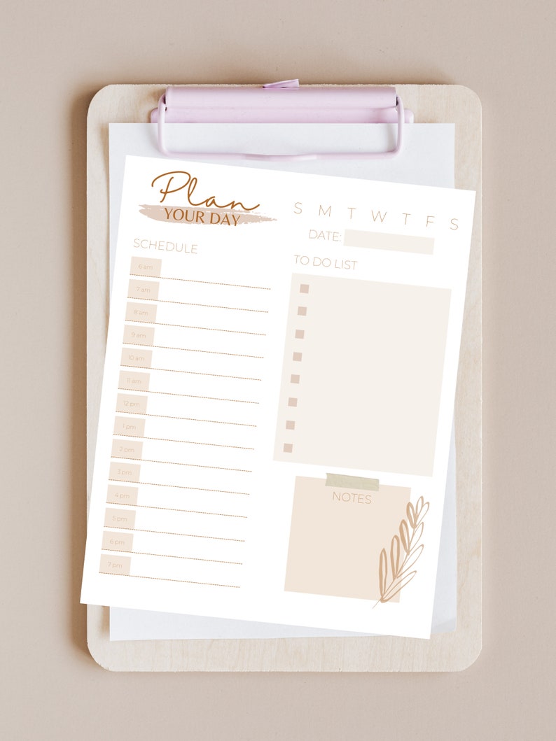 Neutral Daily + Weekly Planner Printable, Letter 8.5" X 11", PDF - Etsy
