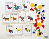 Farm Animal Pattern Block Cards - Etsy