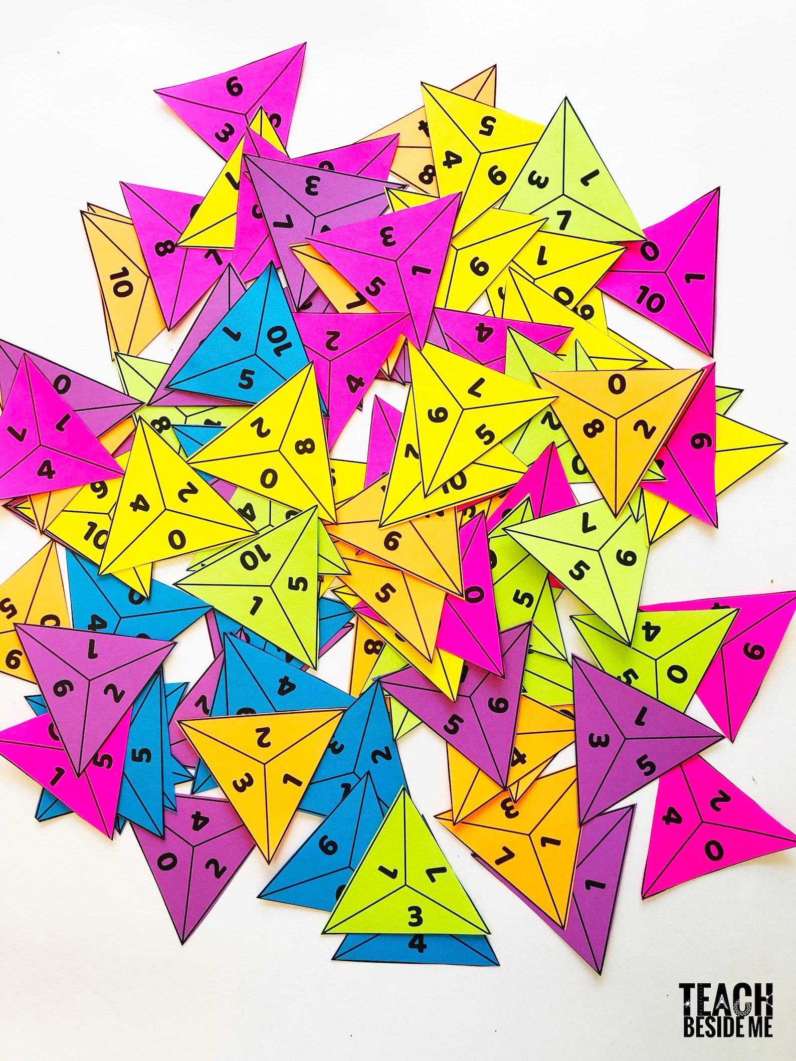 Make Ten Triangle Math Game - Etsy