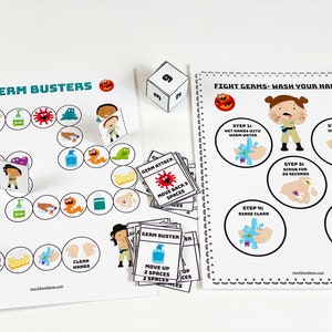 Germ Busters- Hand Washing Game for Kids - Etsy