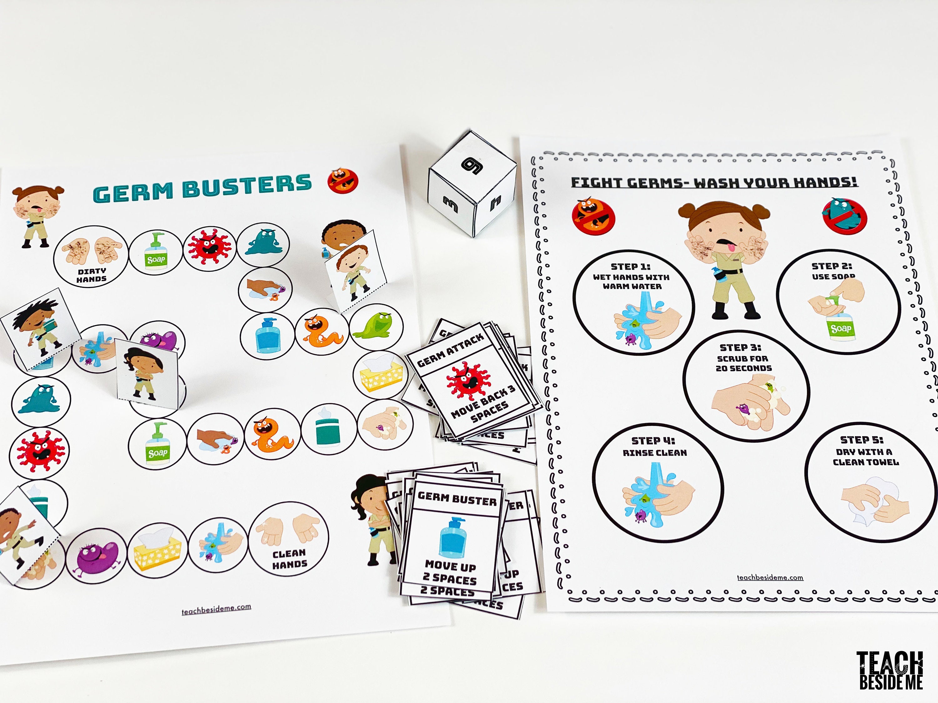 Germ Busters- Hand Washing Game for Kids - Etsy