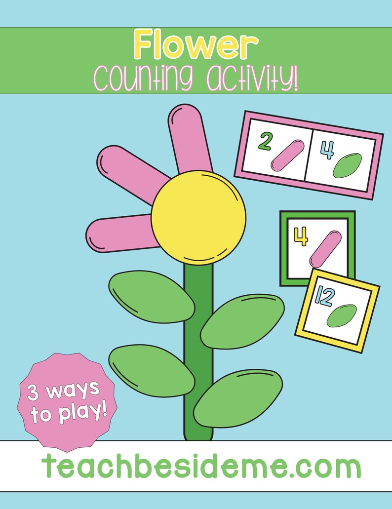 Flower Counting Activity - Etsy