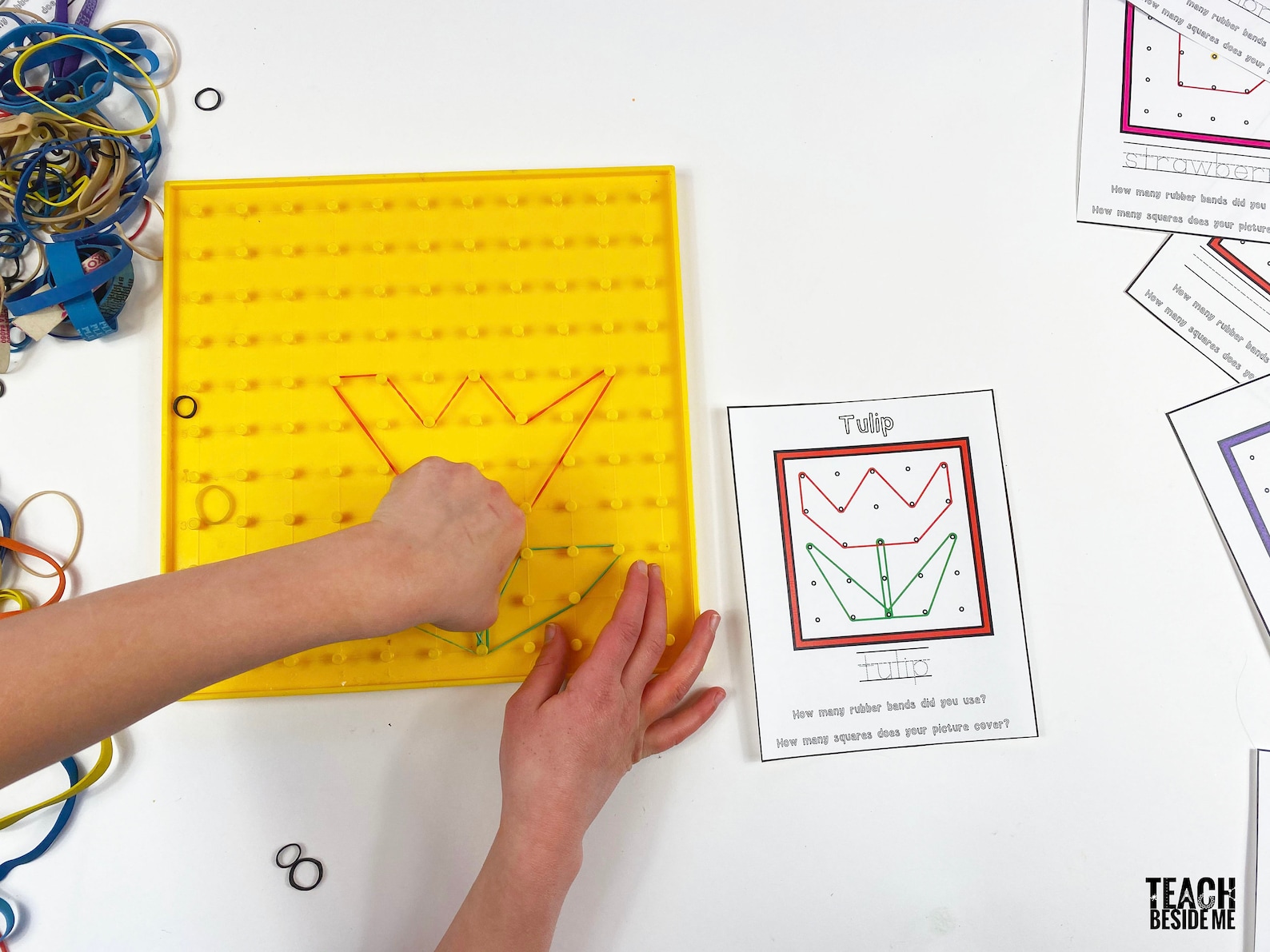 Spring Geoboard Activity Cards - Etsy