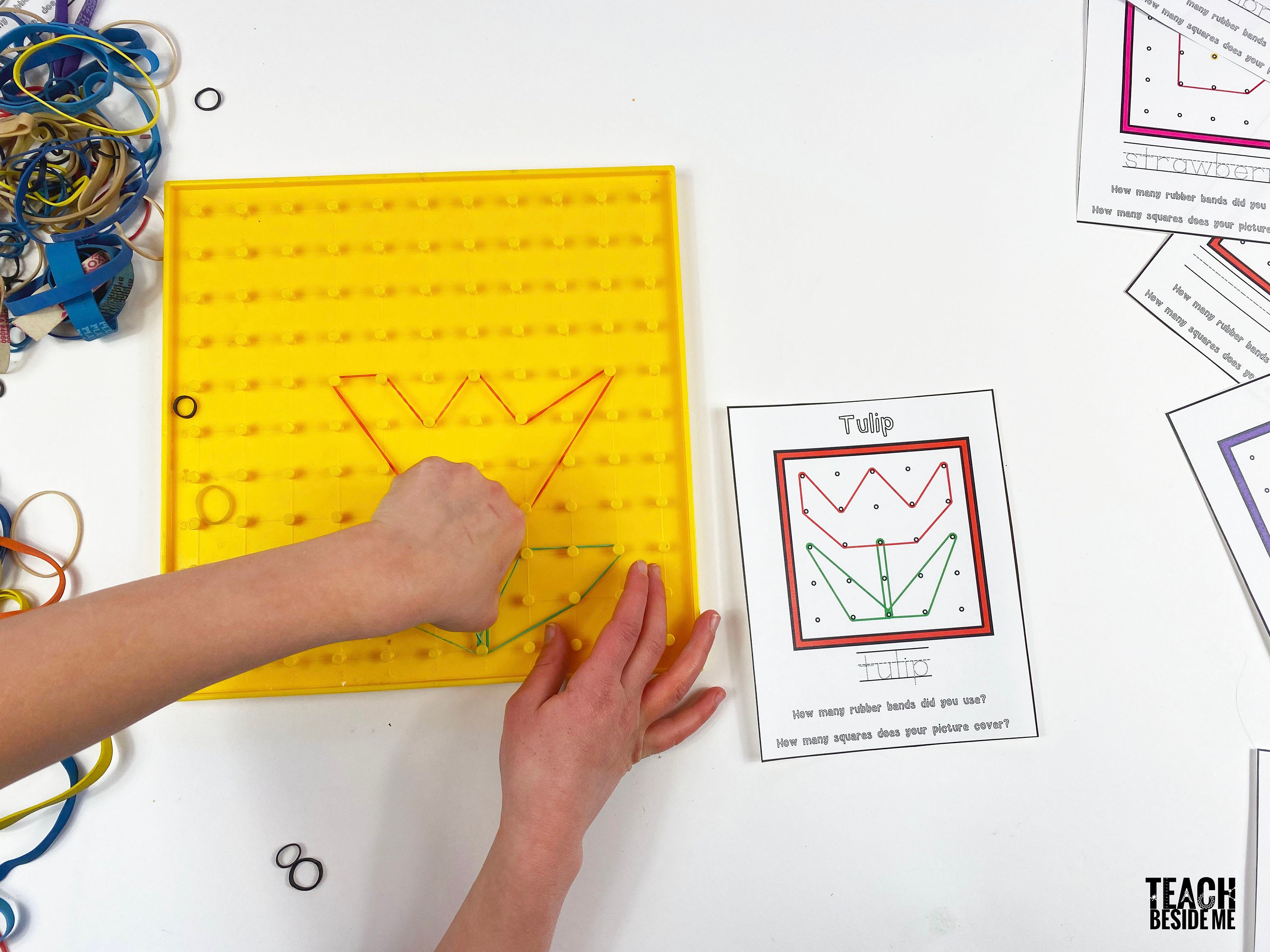 Spring Geoboard Activity Cards - Etsy