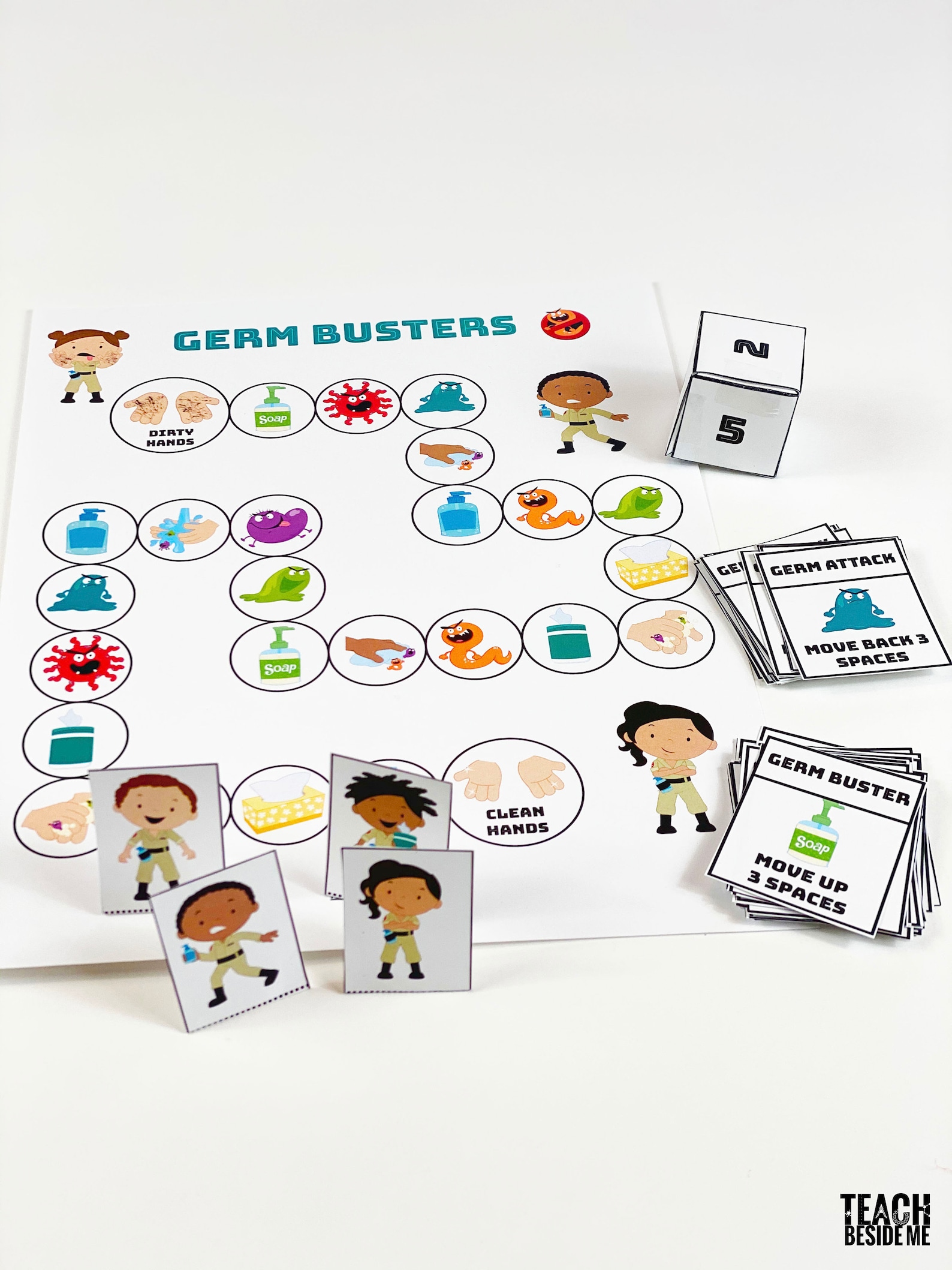 Germ Busters- Hand Washing Game for Kids - Etsy