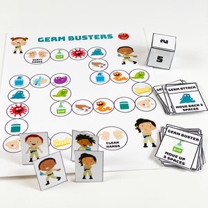 Germ Busters- Hand Washing Game for Kids - Etsy
