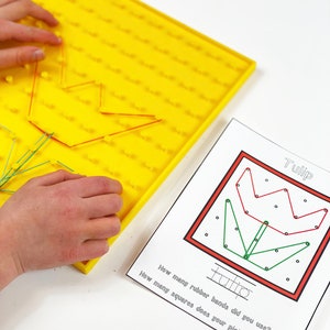 Spring Geoboard Activity Cards - Etsy