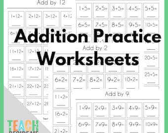 Easy Addition Practice for Kids/ Addition 1 Minute Drill H 10 ...