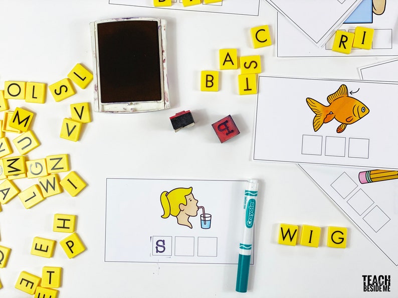 Short I CVC Words Cards & Puzzles - Etsy