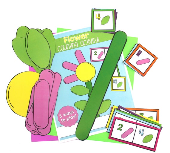 Flower Counting Activity - Etsy