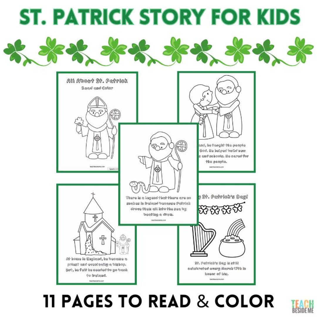St. Patricks Day Story and Coloring Book - Etsy