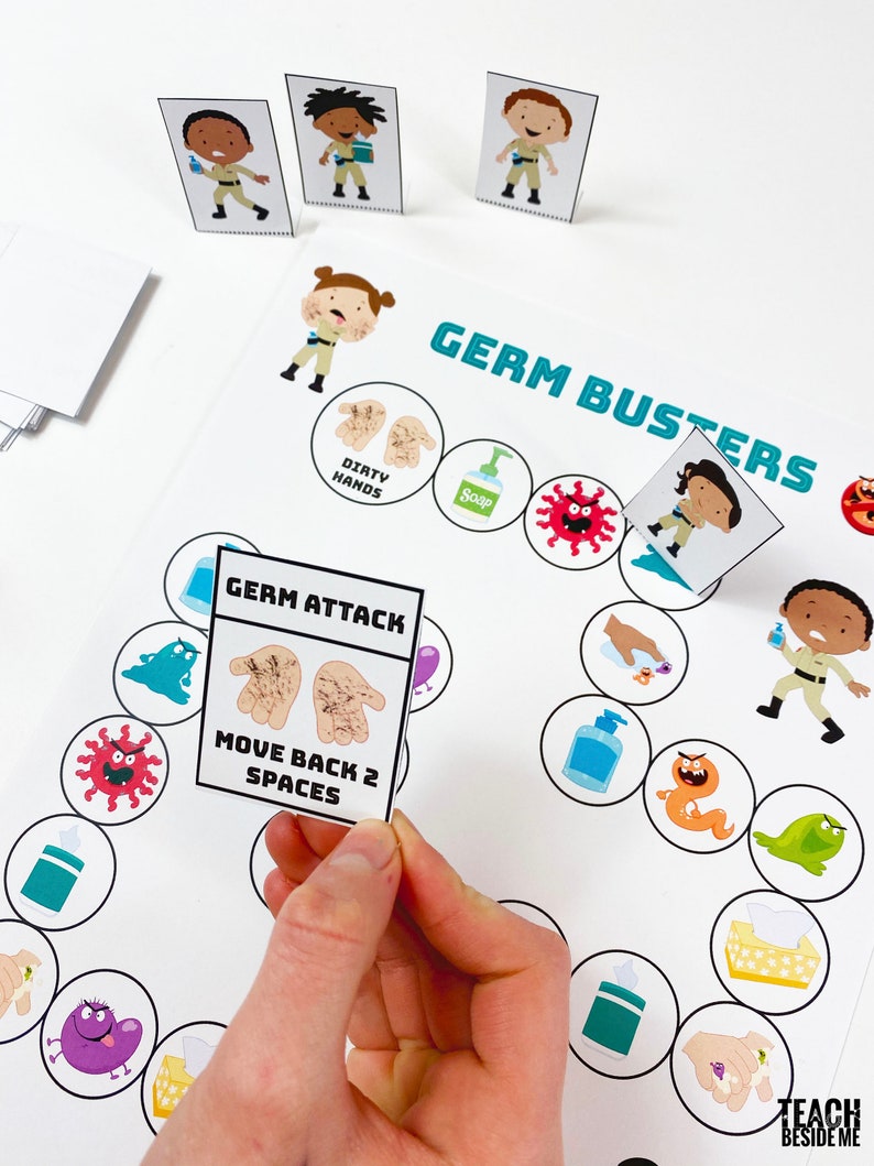 Germ Busters- Hand Washing Game for Kids - Etsy