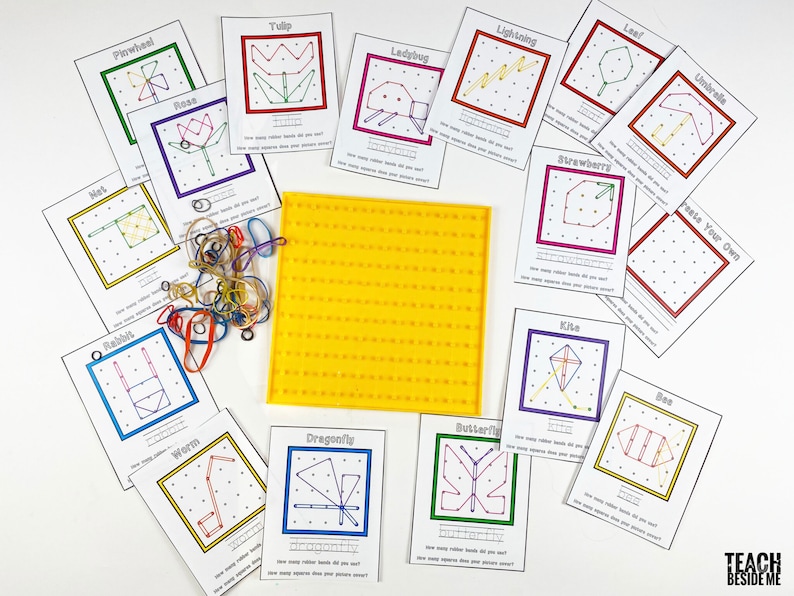 Spring Geoboard Activity Cards - Etsy