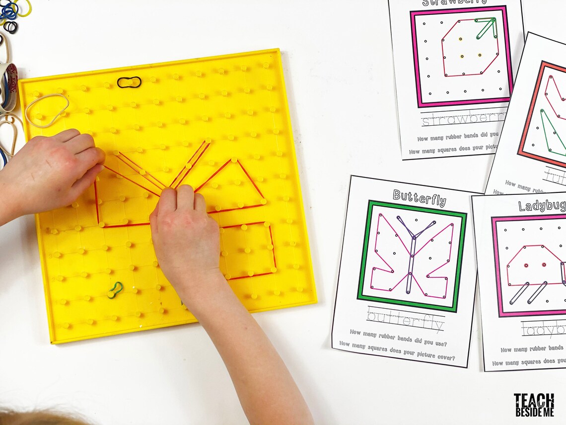 Spring Geoboard Activity Cards - Etsy