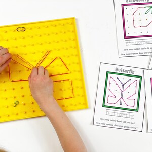 Spring Geoboard Activity Cards - Etsy