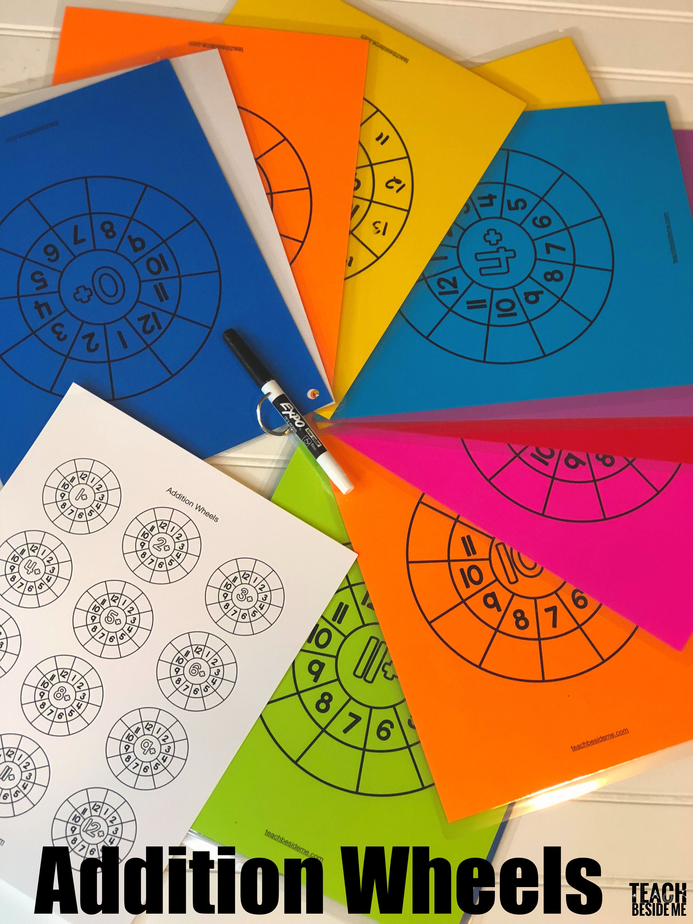 Math Addition Wheels - Etsy