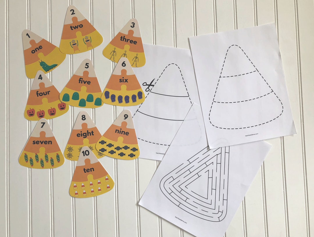 Candy Corn Counting Puzzles - Etsy