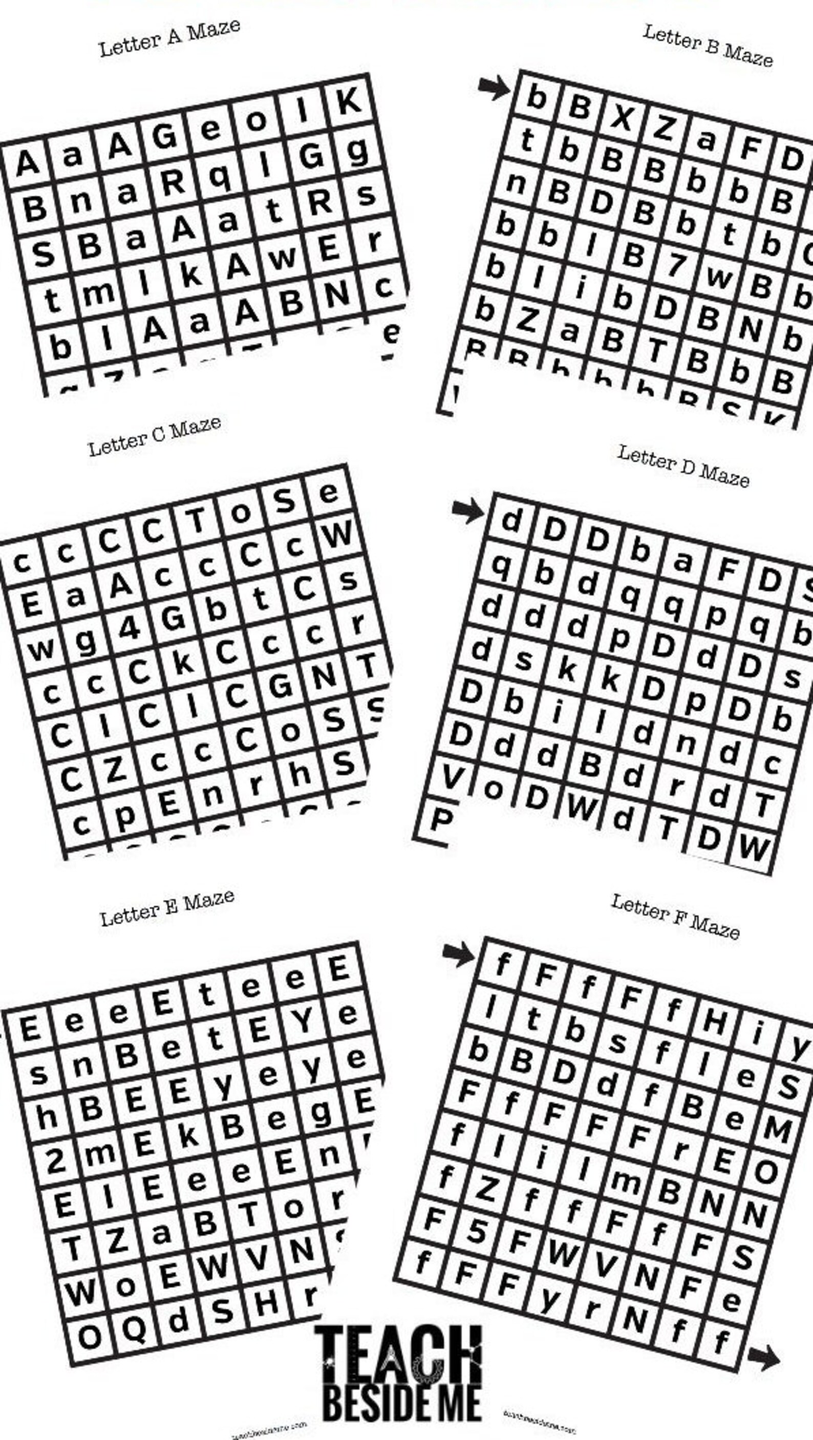ABC Letter Mazes for Preschool or Kindergarten - Etsy