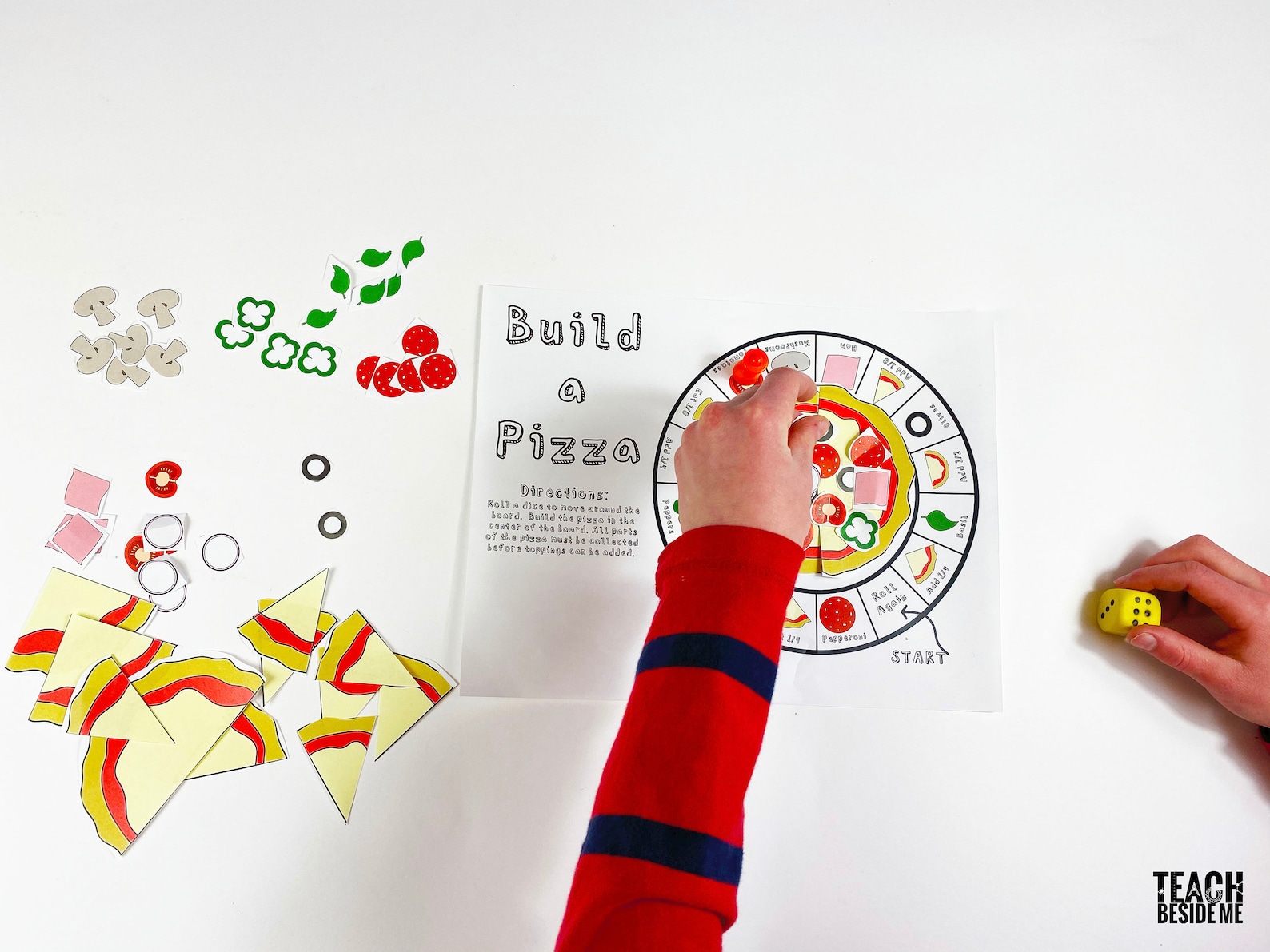 Build a Pizza- Fraction Game for Kids - Etsy