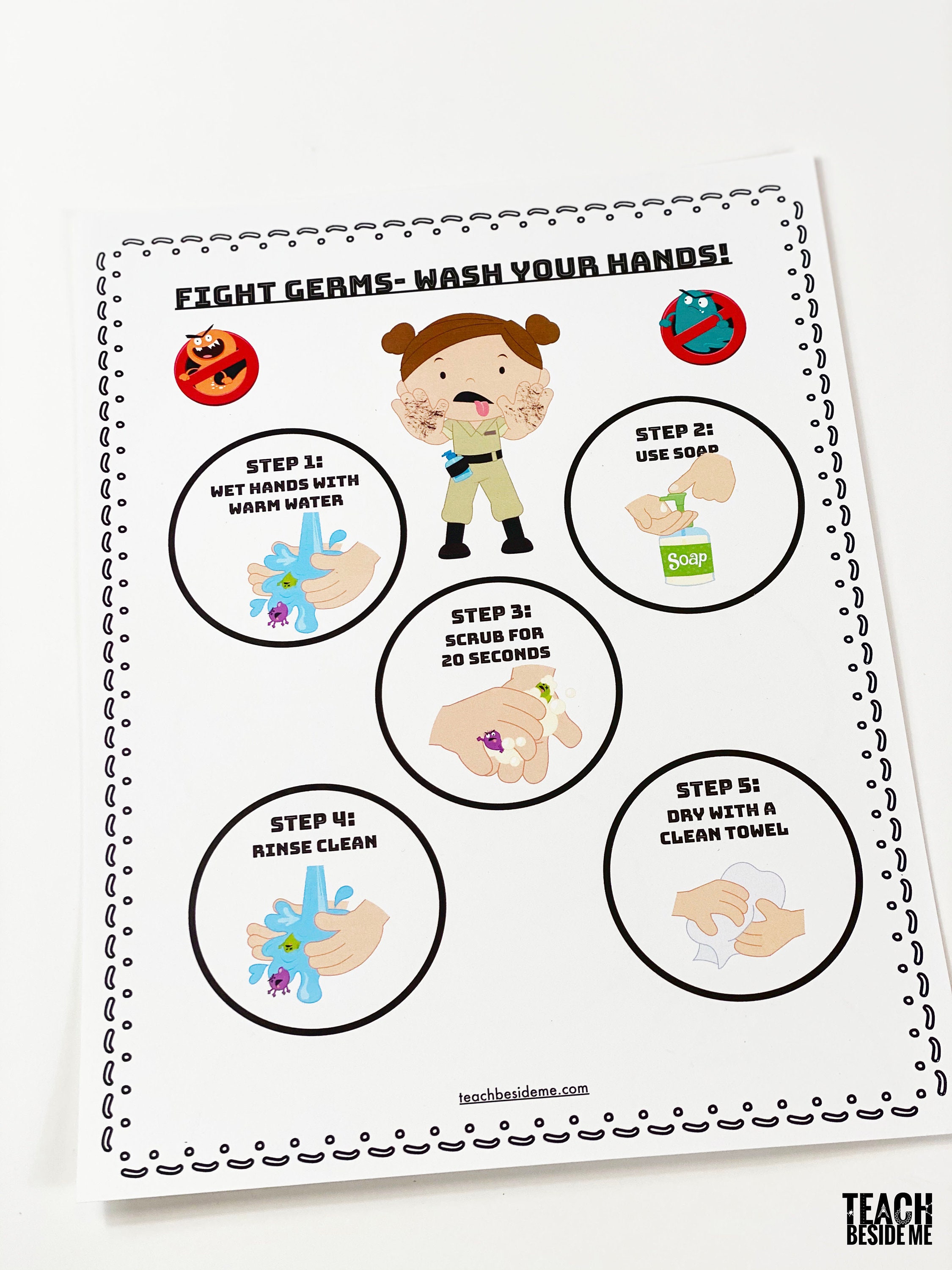 Germ Busters- Hand Washing Game for Kids - Etsy