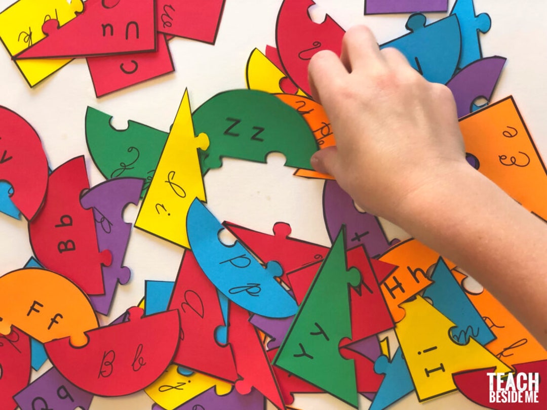 Cursive Letter Puzzles - Etsy