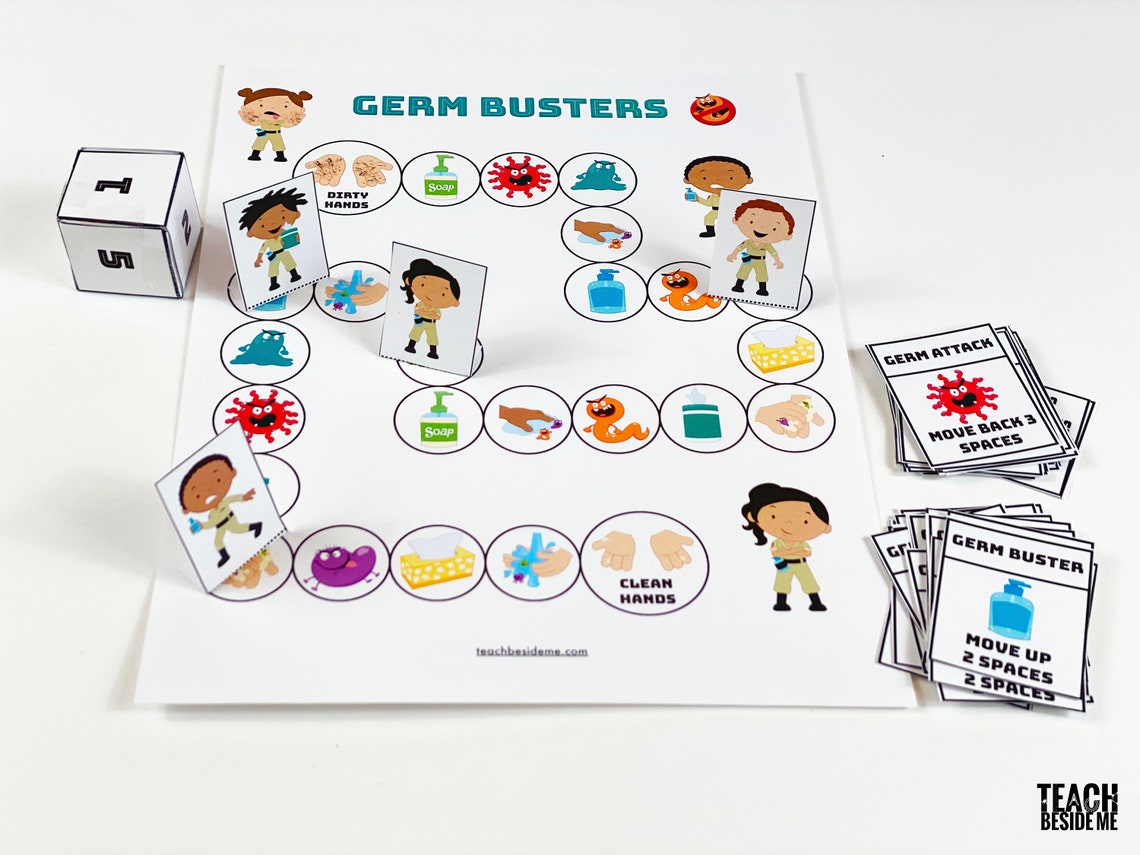 Germ Busters- Hand Washing Game for Kids - Etsy
