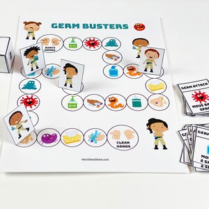 Germ Busters- Hand Washing Game for Kids - Etsy
