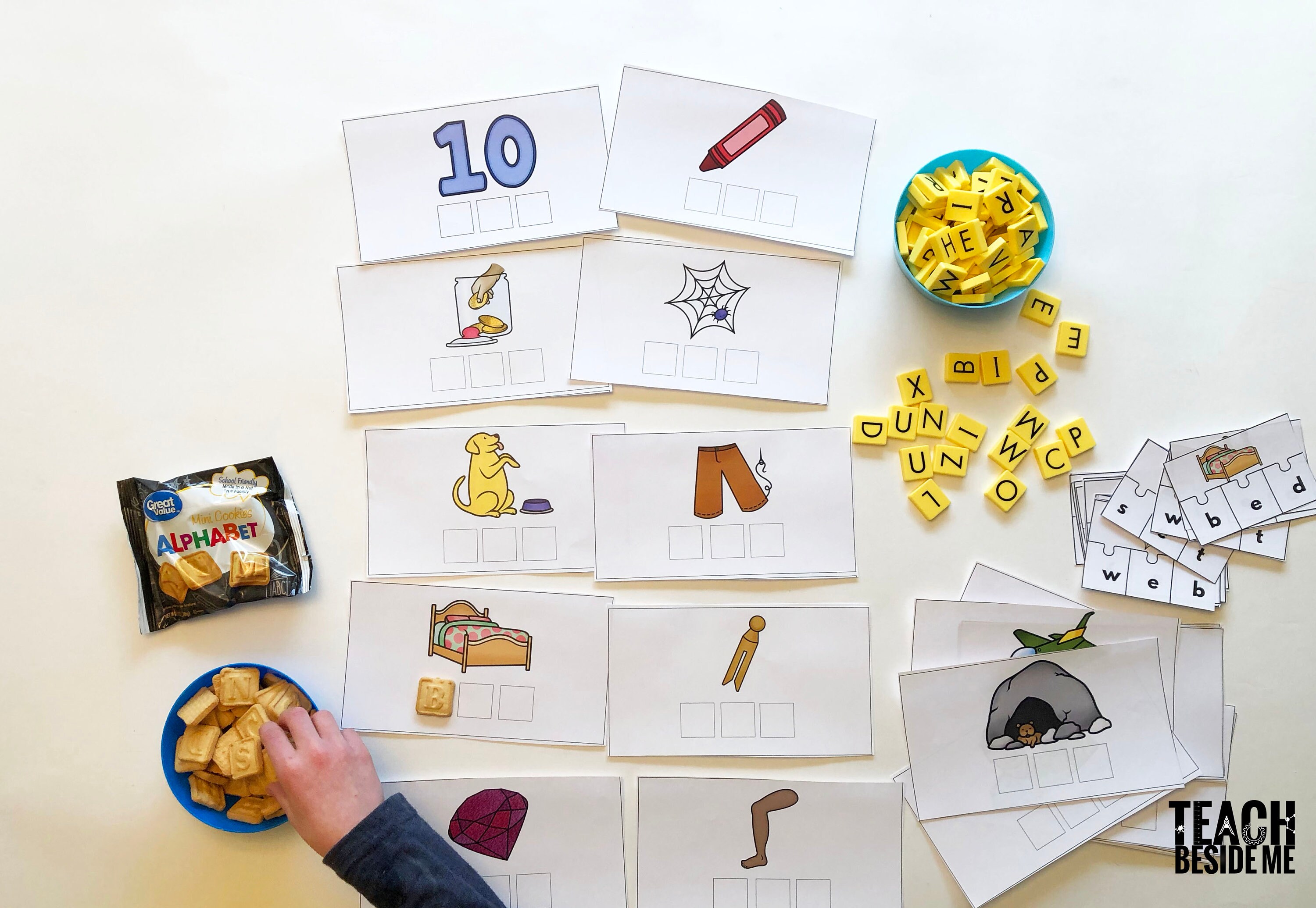 Short E CVC Word Cards and Puzzles - Etsy