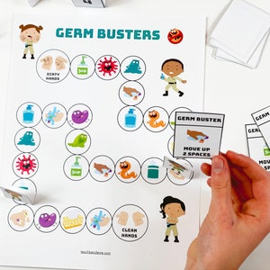 Germ Busters- Hand Washing Game for Kids - Etsy