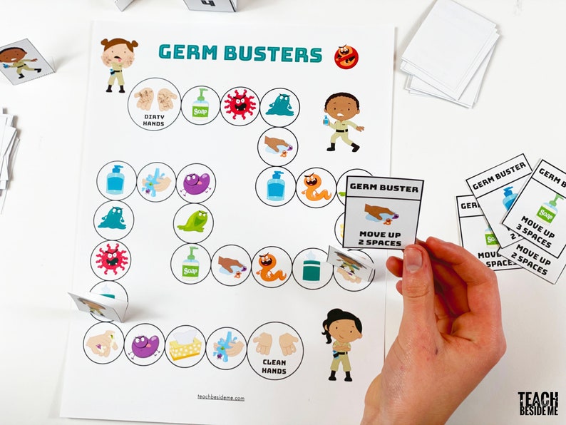 Germ Busters- Hand Washing Game for Kids - Etsy