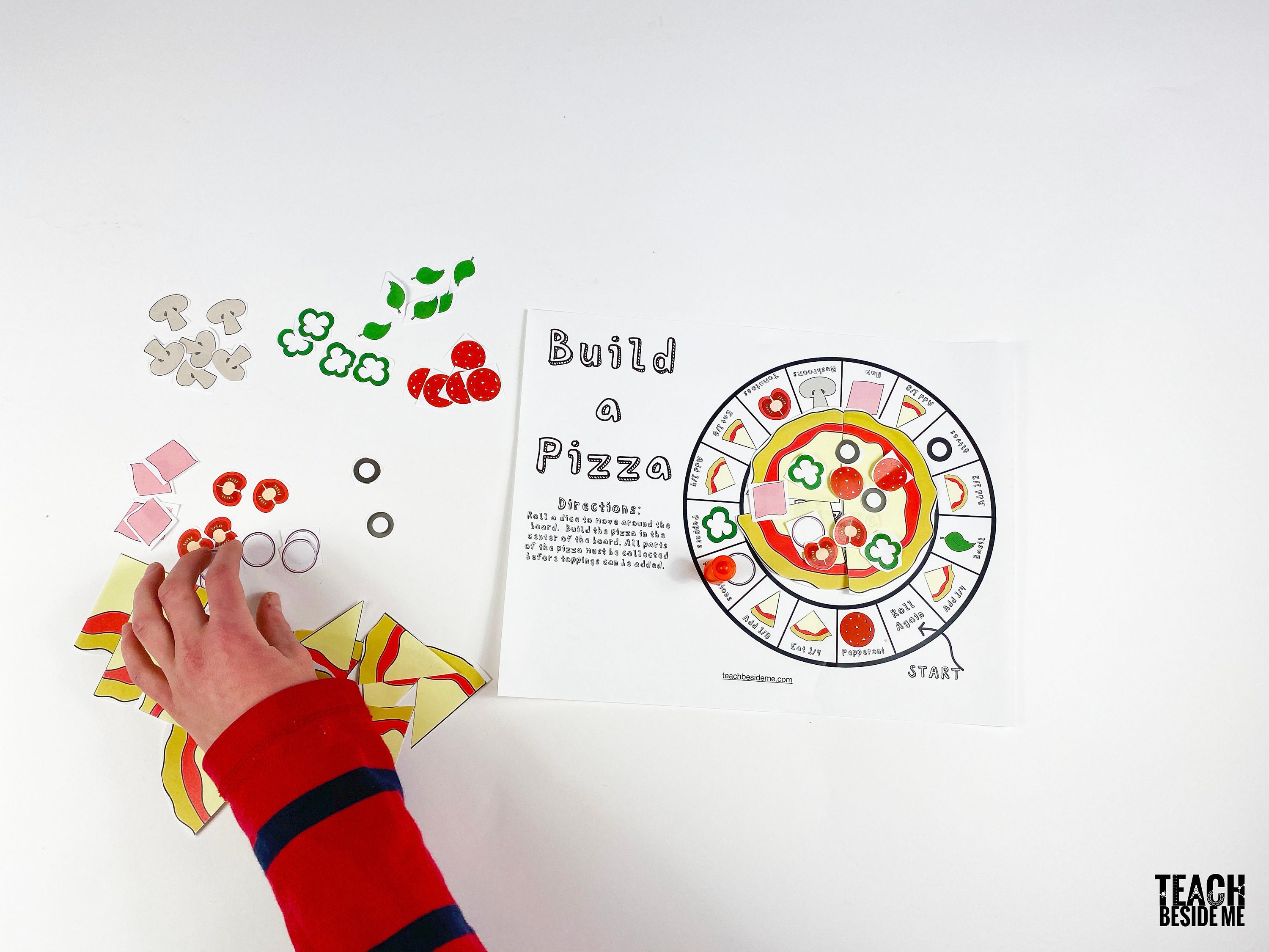Build a Pizza Fraction Game for Kids - Etsy