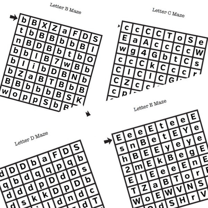 ABC Letter Mazes for Preschool or Kindergarten - Etsy
