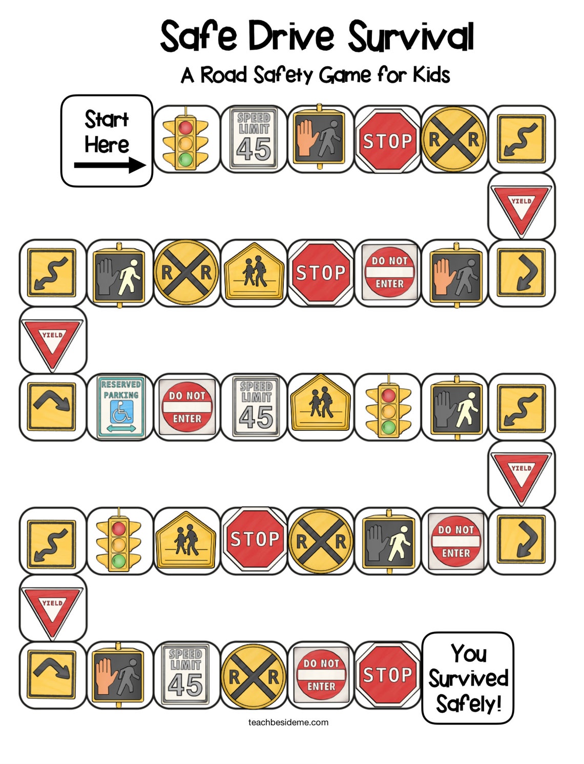 Safe Drive Survival- Road Safety Game for Kids - Etsy Canada