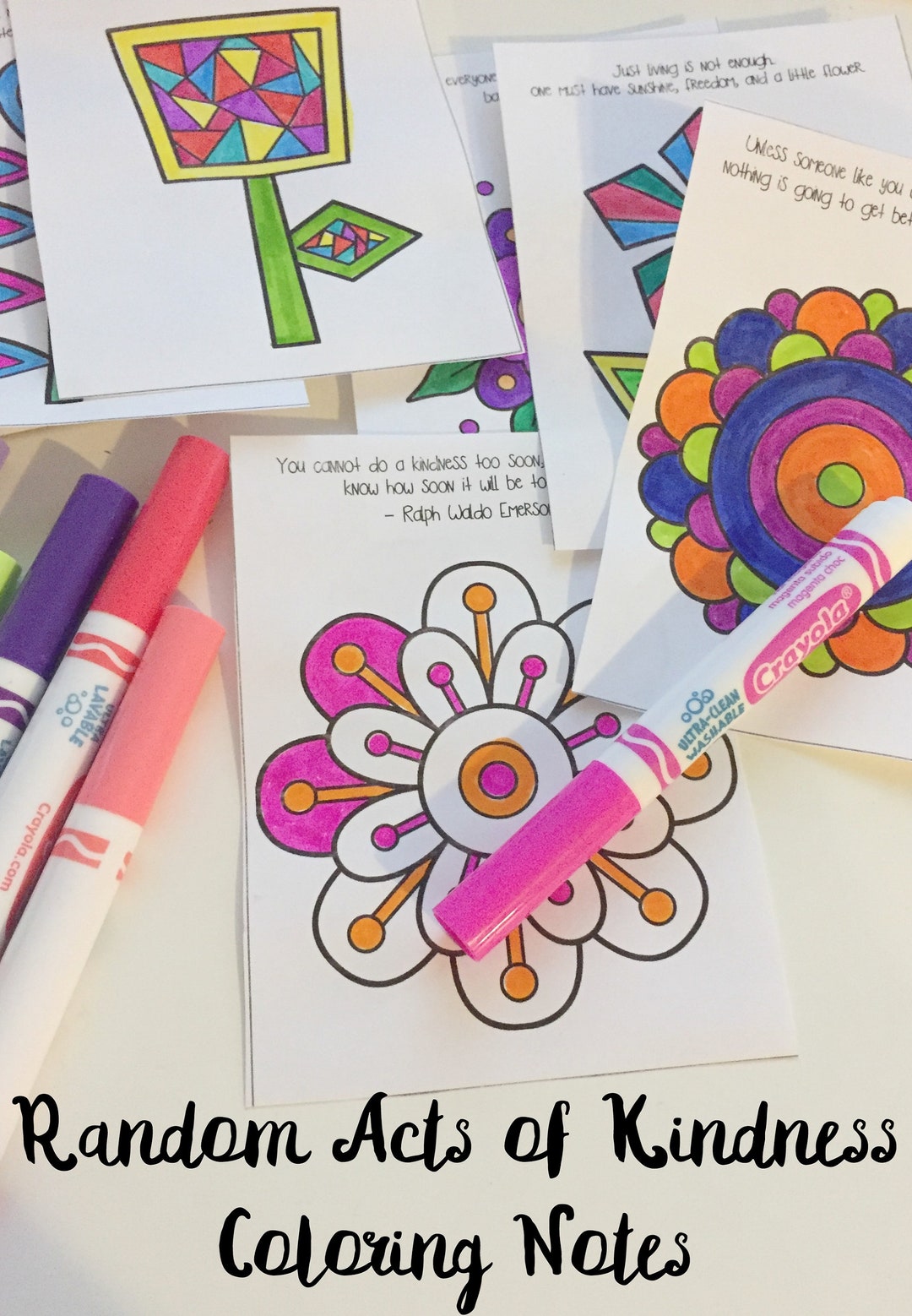 Acts of Kindness Coloring Notes - Etsy