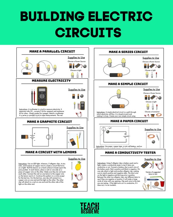 Building Electric Circuits STEM Challenge Cards | Etsy