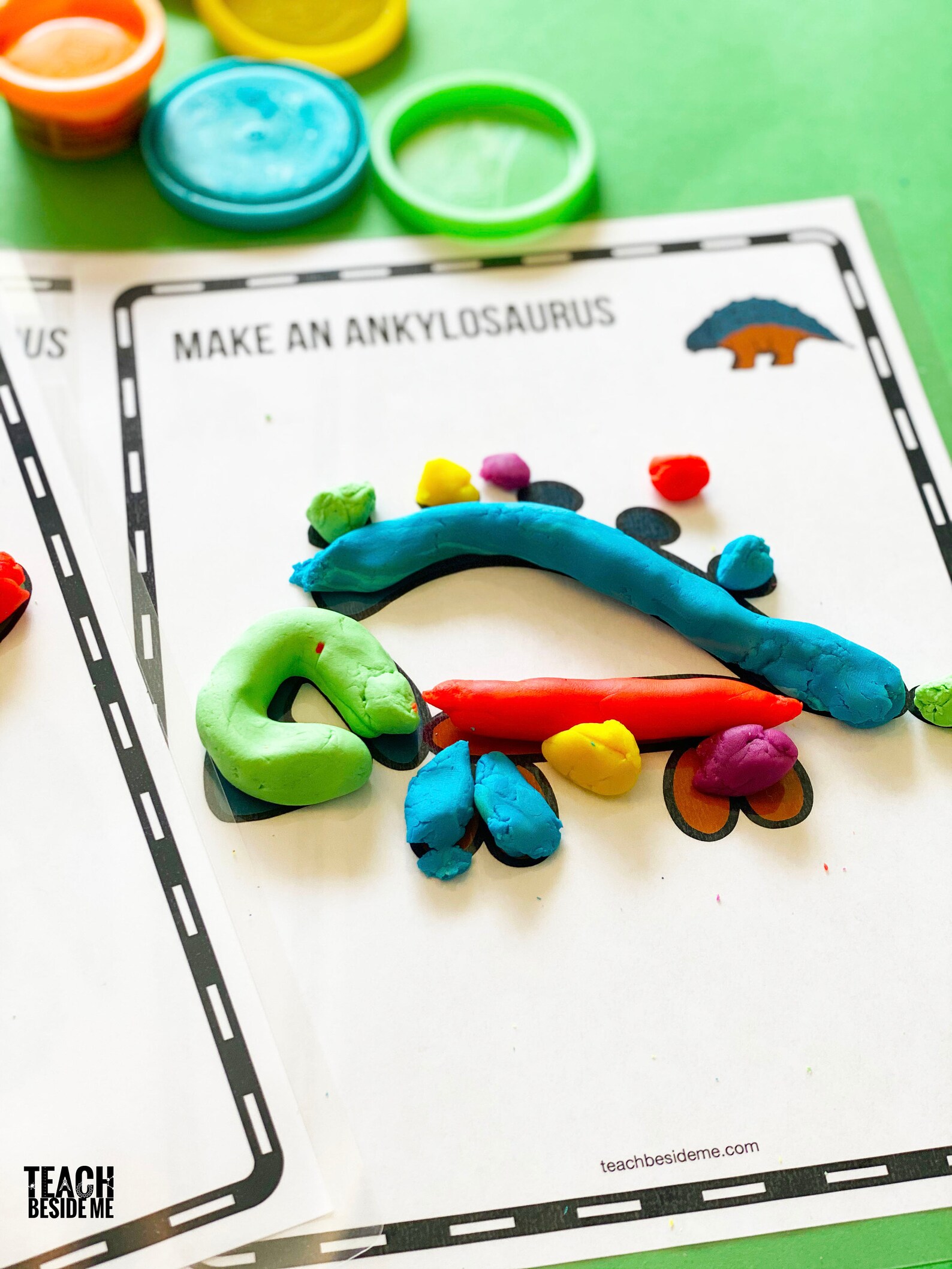 Dinosaur Play Dough Mats - Etsy Canada