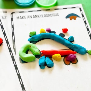 Dinosaur Play Dough Mats - Etsy Canada