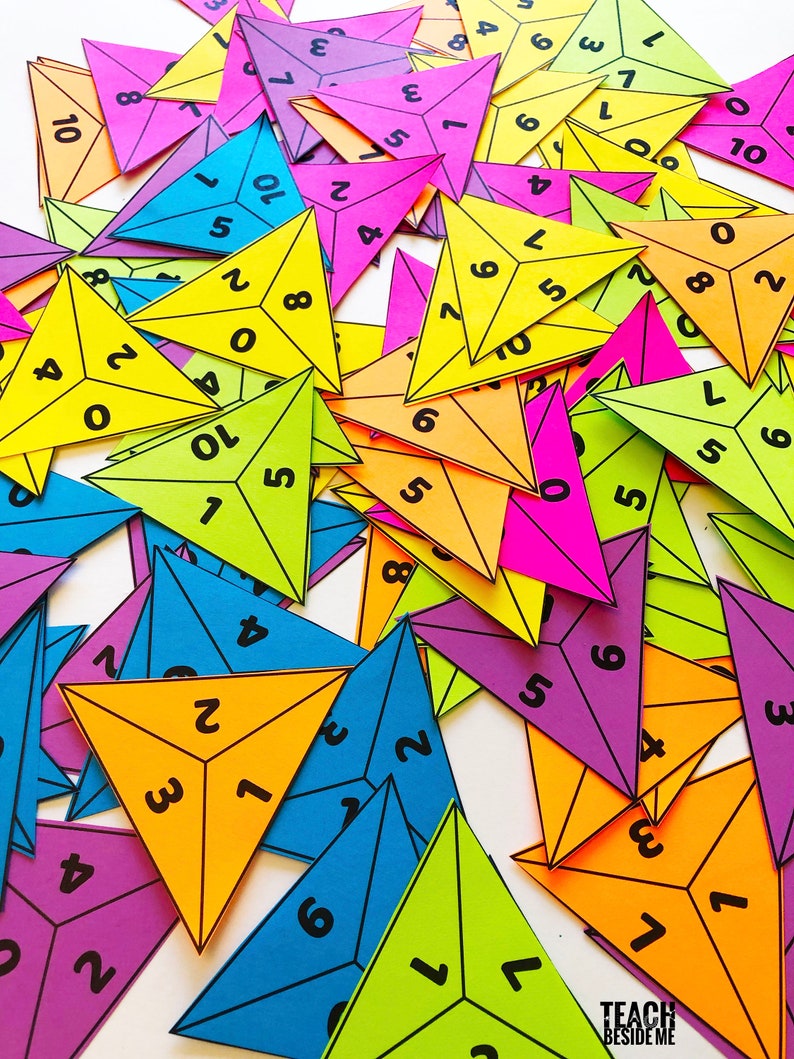 Make Ten Triangle Math Game - Etsy