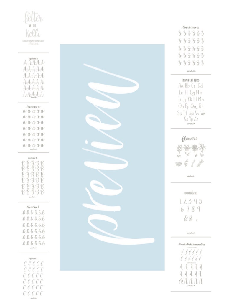Letters by Kelli Practice Workbook INSTANT DOWNLOAD | Etsy
