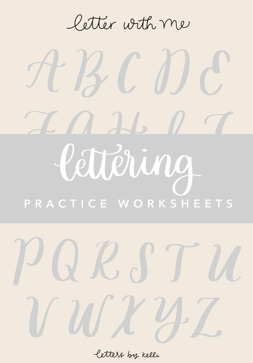 Hand Lettering Uppercase and Lowercase A-Z Practice Sheets, for ...