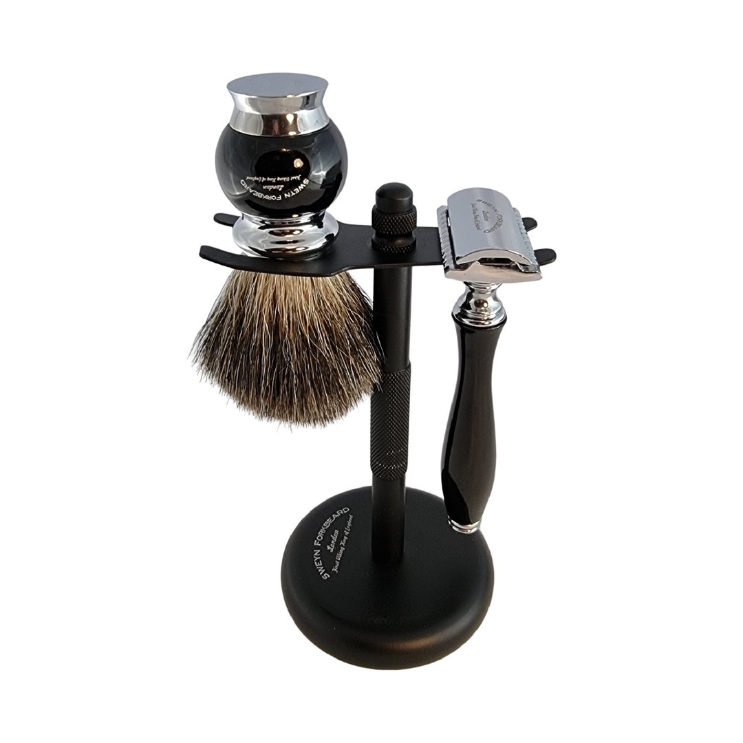 Shaving Set 3 Piece Black - Etsy