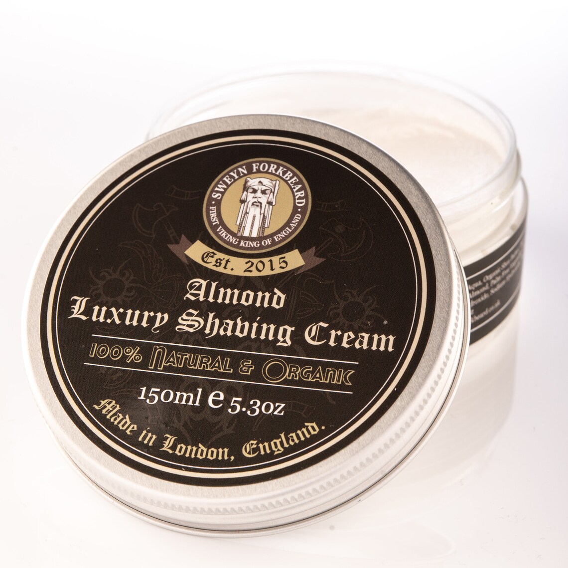 Shaving Cream Almond 150ml / 5.3oz by Sweyn Forkbeard | Etsy