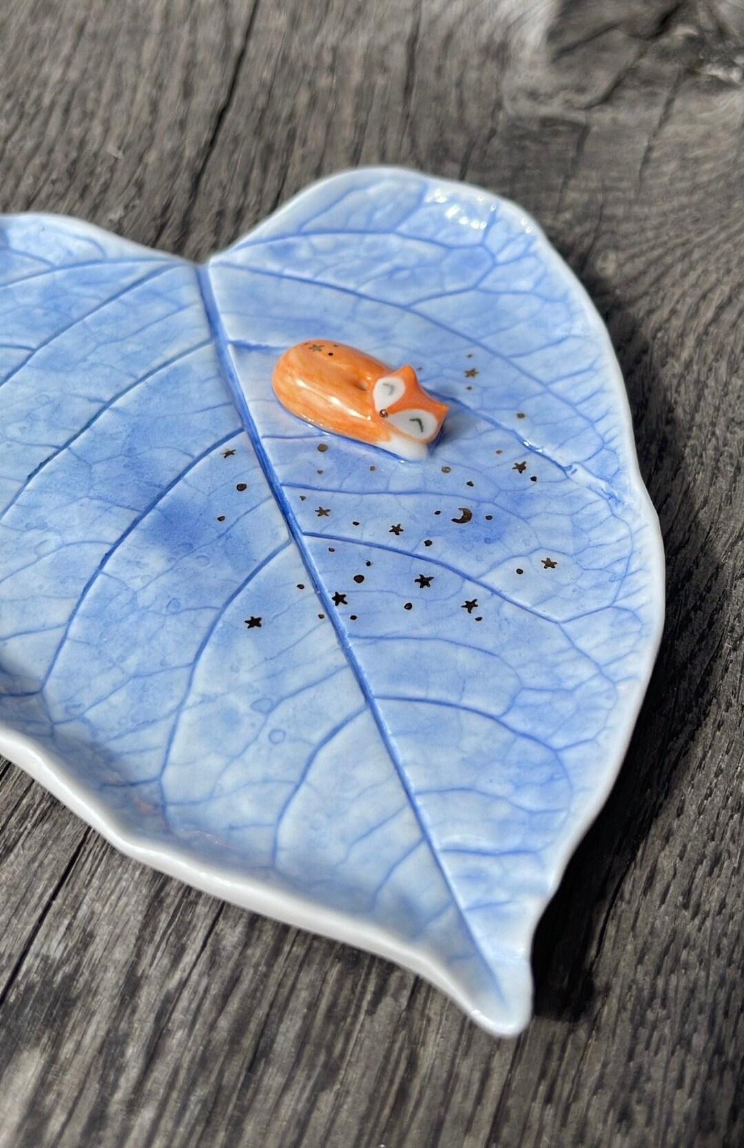 Porcelain Fox Censer Incense Holder Smudging Bowl Crystal Holder ...