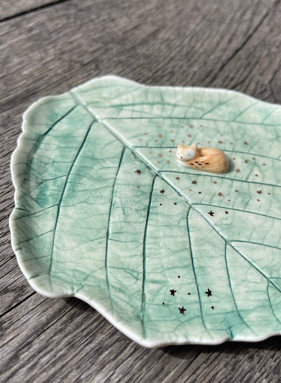Porcelain Fox Censer Incense Holder Smudging Bowl Crystal Holder ...