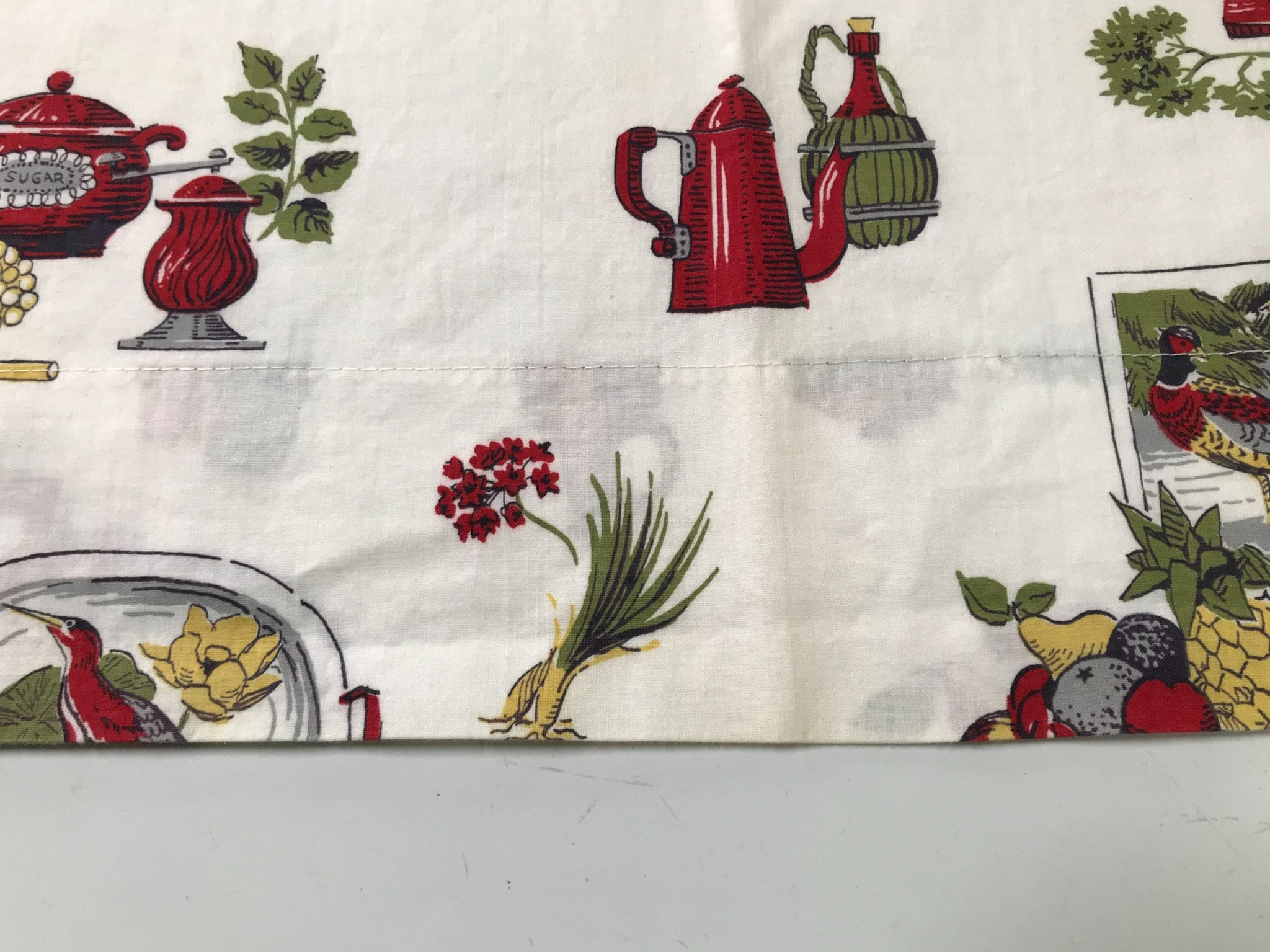 Vintage 50s Kitchen Curtain Fabric Panels - Etsy
