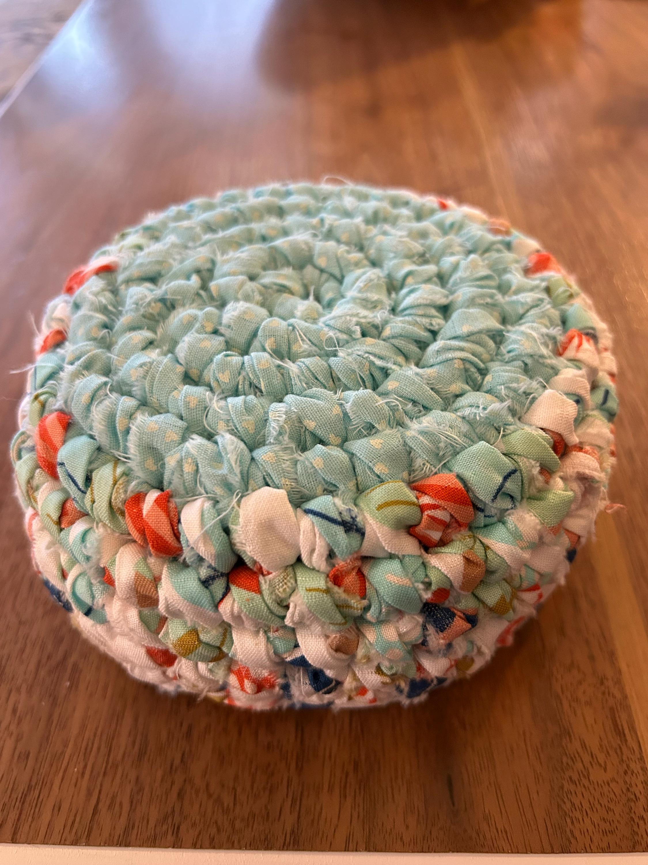 Crochet Rag Rug Bowl 6 Inches ONE BOWL - Etsy