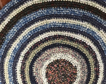 Round Crochet Rug | Etsy